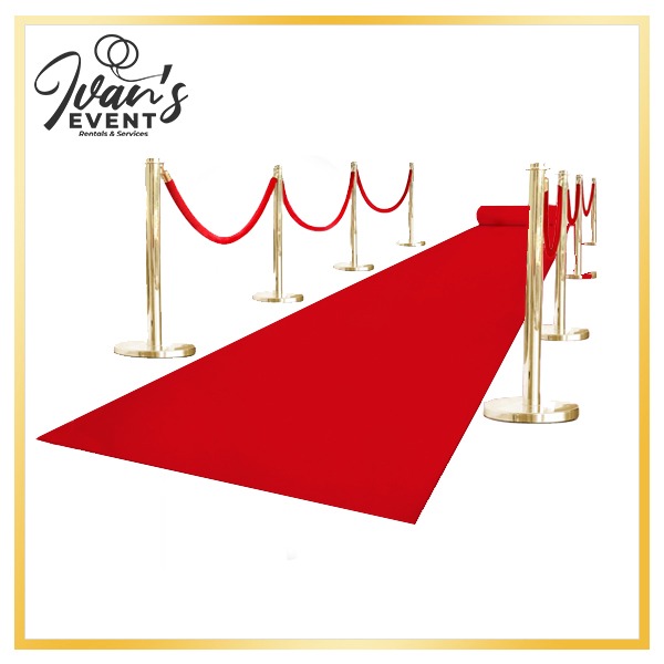 Red Carpet 3x15 (Included Poles) - Ivan's Events | Rentals & Services