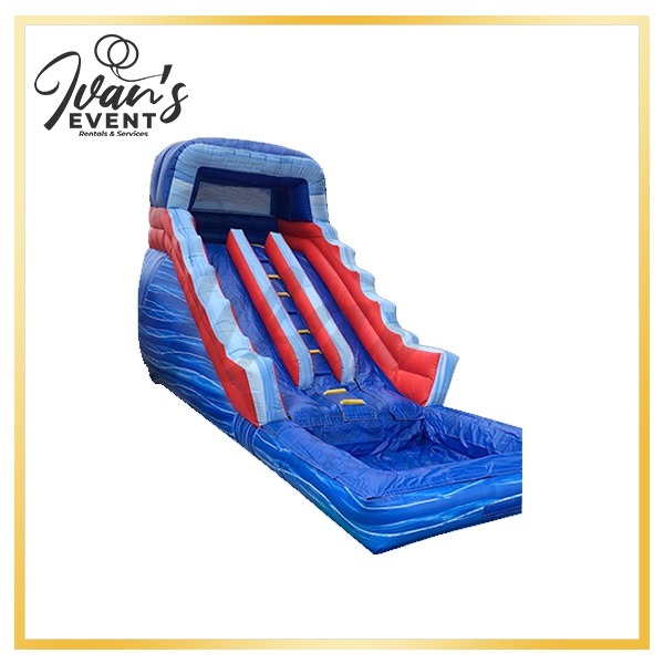 Red & Blue Water Slide 17" - Ivan's Events | Rentals & Services